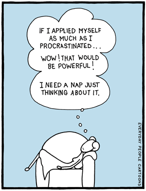 Procrastination Nap Comic by Everyday People Cartoons
