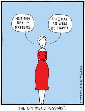 Optimistic Pessimist Comic by Everyday People Cartoons