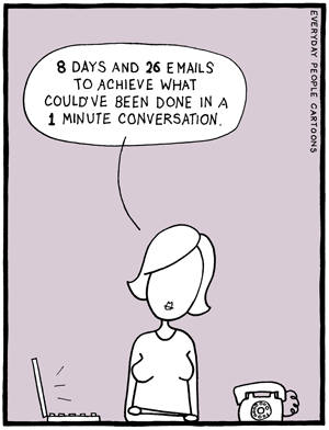 Phone vs. Email Comic by Everyday People Cartoons