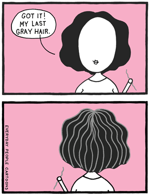 Gray Hair Comic by Everyday People Cartoons